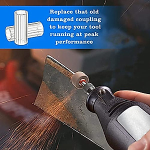 MOLIMER Etotel 2615294309 Coupling Compatible with Dremel 395 Rotary Multi-Tool Flexible Coupling Corded Replacement Part for Dremel Shaft Coupler - 6 Pack