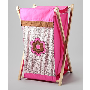 Bacati - Damask Pink/chocolate Hamper
