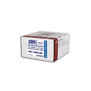 B&C Eagle PM112SS-2M 1-1/2-Inch Length x 1/2-Inch Medium Crown x 16 Gauge S304 Stainless Steel Construction Staples (2,000 per box)