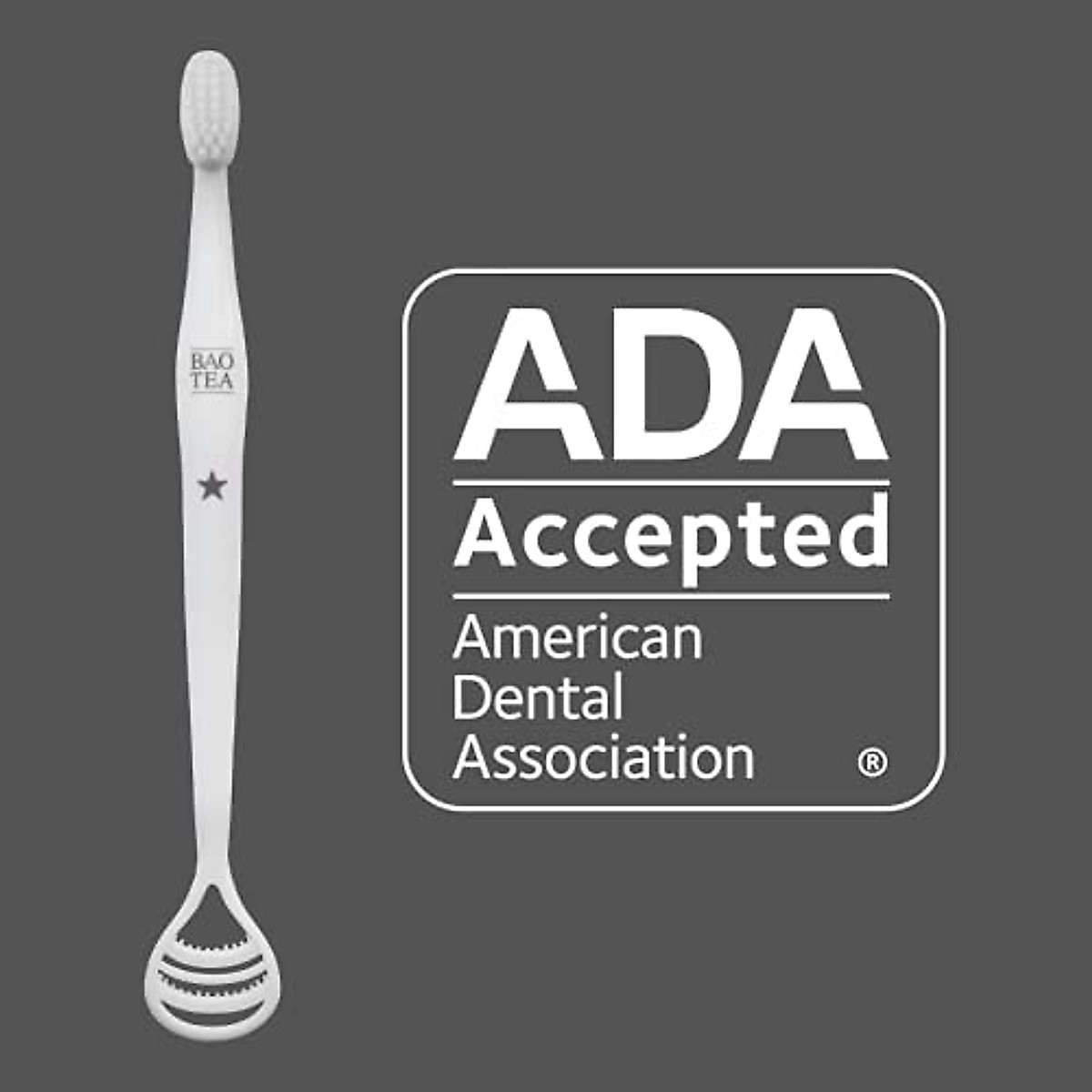 BAO TEA All-in-One Toothbrush & Tongue Cleaner: Comprehensive Oral Health Solution, Versatile Dental Care with Integrated Tongue Cleaning Design and Ultra-Soft Bristles