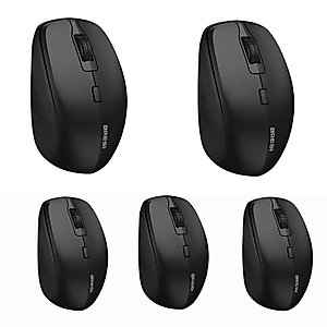 BreSii Wireless Bluetooth Mouse: Wireless Mouse for Laptop, 5PACK Bluetooth Computer Mouse Ergonomic Optical Mice Wireless Silent USB Mouse for IPAD MacBook Tablet Notebook PC Phones