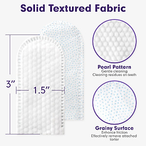 cyeollo Dog Dental Wipes for Teeth Cleaning Pet Finger Wipes Reducing Plaque & Tartar, Breath Freshener Disposable Gentle Cleaning & Gum Care Pet Wipes for Dogs Cats No-Rinse Toothbrush, 50 Counts