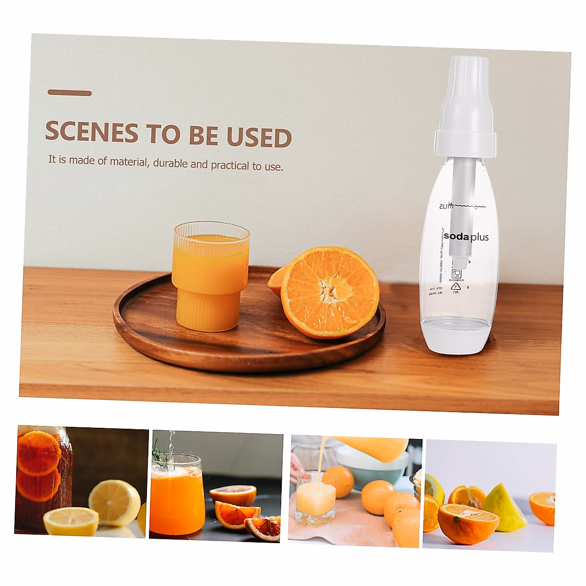 OKUMEYR 1pc Sparkling Water Machine Carbonating Beverages Maker Seltzer Water Machine Co2 Water Carbonator Soda Maker Machine for Home Chemical Machine Food Grade Bpa Bubble White