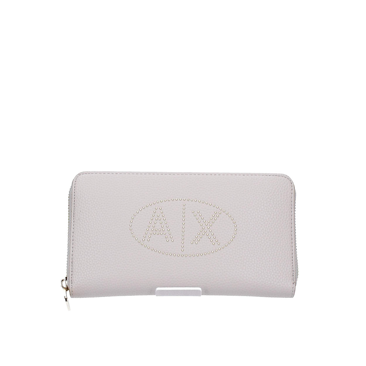 A|X ARMANI EXCHANGE womens Pebble Eco Leather Zip Wallet Wristlet Wrislet bag, Noise, One Size US