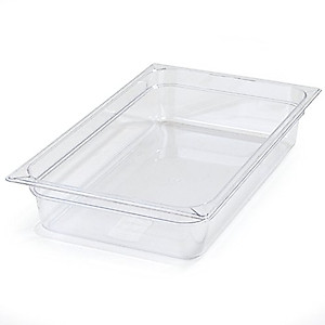 Carlisle FoodService Products StorPlus Plastic Food Pan, 4 Inches, Clear