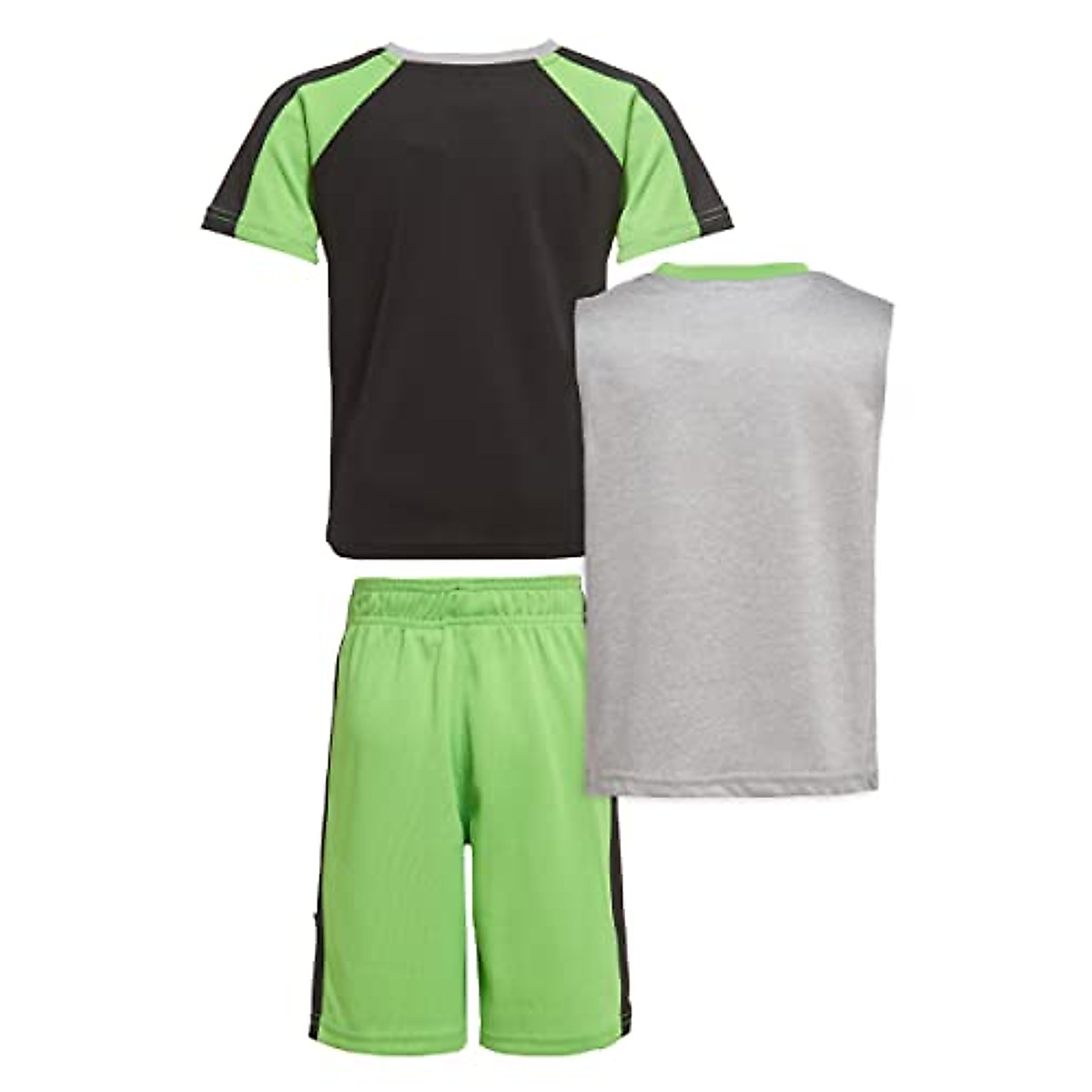 Minecraft Boys Creepers 3 Piece T-Shirt Tank Top Short Set (Black, 5-6)