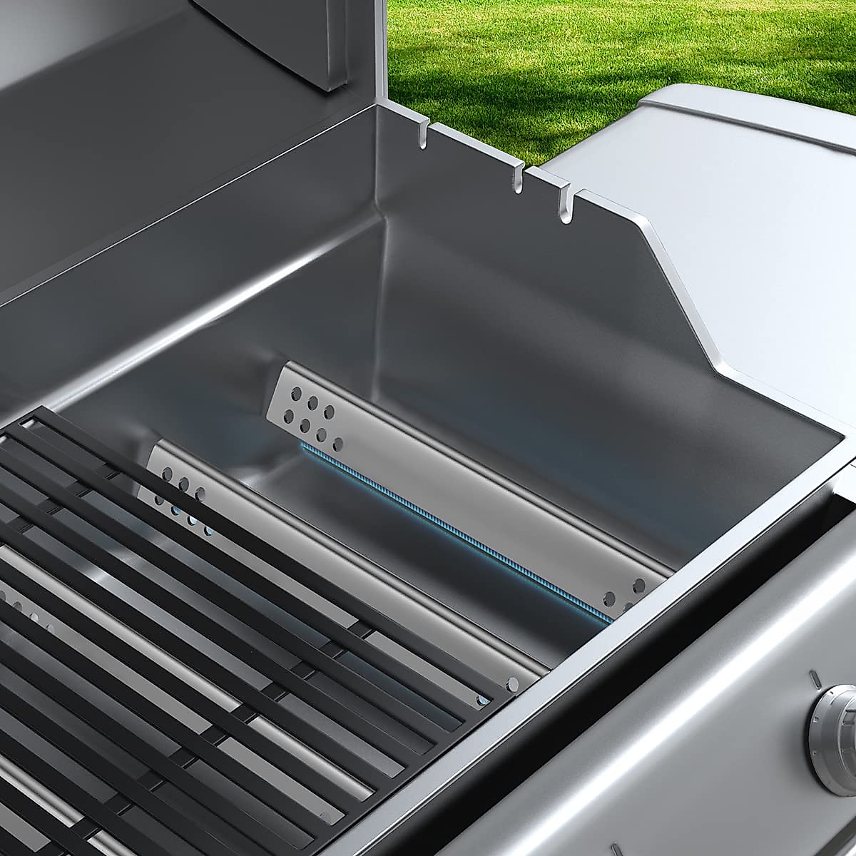 SafBbcue 463437815 463436915 Replacement Parts for Charbroil 463436815 463435115 463370015 463335115 466335015 463343015 466343015 Heat Plates G4580018W1 G4328M00W1 Burner Tube