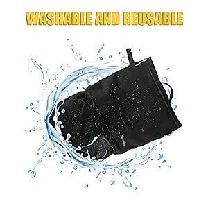 Mesh Laundry Bag Travel Bags-Small Hanging Wash Delicates Reusable Dirty Bag, Travel, Gym, Healthcare Workers, Laundry, Sports, Fitness, Swimwear, Camping, Wet Clothes. L (Black)