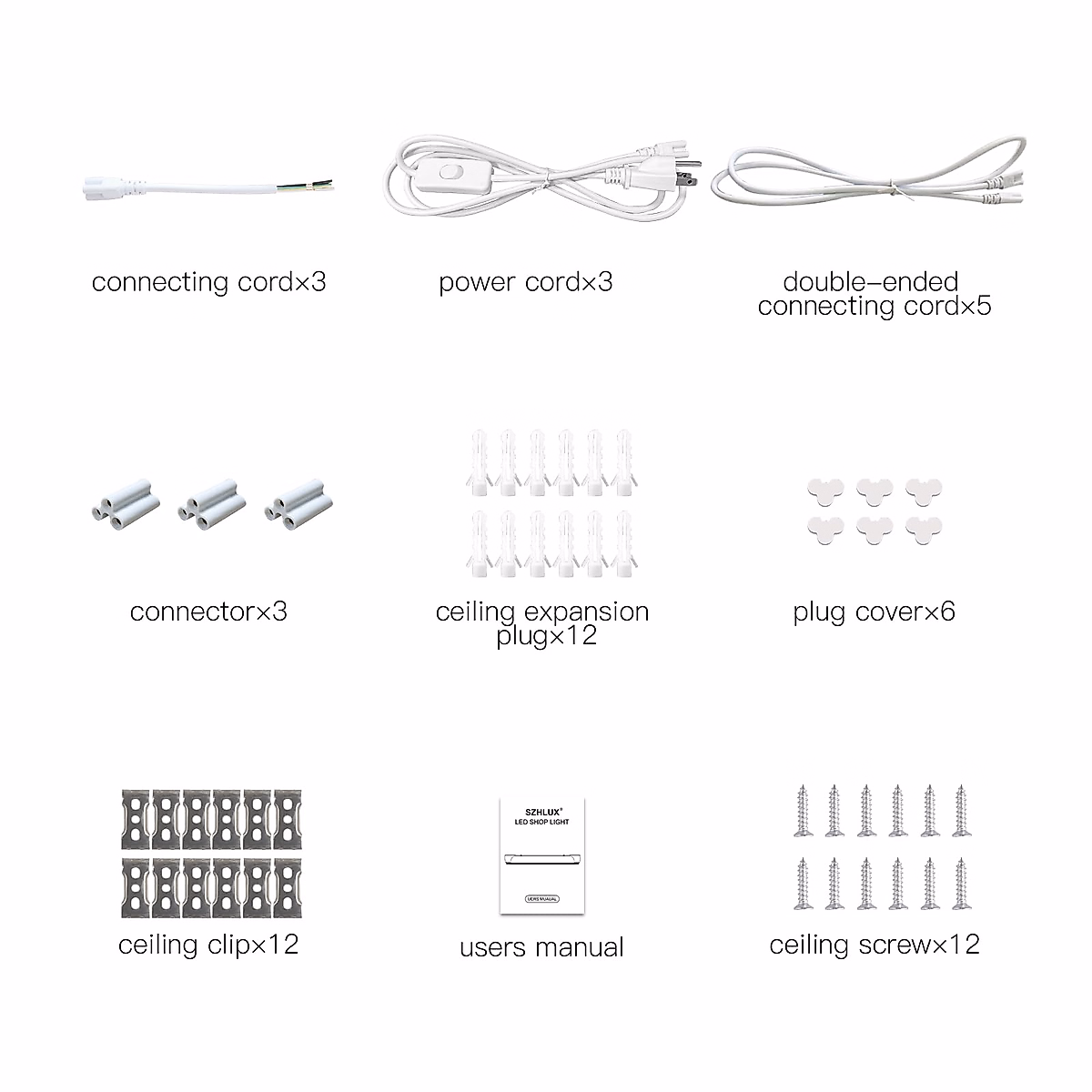 EPESTOEC LED Shop Light 4FT, 42W 6300LM 5000K Super Bright White,V Shape Integrated T8 LED Tube Light,High Output Linkable Shop Lights