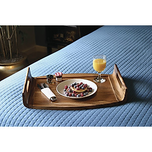 Lipper International Acacia Reversible Serving Tray, 20.75" x 15.38" x 3.5"