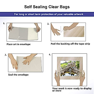 Falling in Art Acid Free 1.496mil (Single Side) Crystal Sealed Clear Bags for 18x24 Art Prints, Photos, 18 1/2 Inches by 24 2/5 Inches, 25-Pack