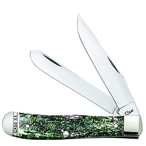Case WR XX Pocket Knife Abalone Trapper Item #12000 - (8254 SS) - Length Closed: 4 1/8 Inches