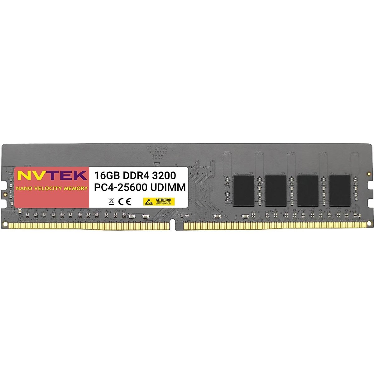 NVTEK 16GB (1X16GB) DDR4 3200MHZ PC4-25600 UDIMM 2Rx8 1.2V CL22 288-PIN Non-ECC Unbuffered Desktop PC Computer Memory