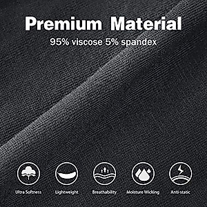 POUDEW Panties for Women Pack Ultra Soft Viscose Full Coverage Ladies Underwear, 6 Pack, Black/White/Grey/Navy/Blue/Red, Medium