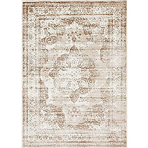 Unique Loom Sofia Collection Area Rug - Salle Garnier (7' 1" x 10', Beige/ Ivory)