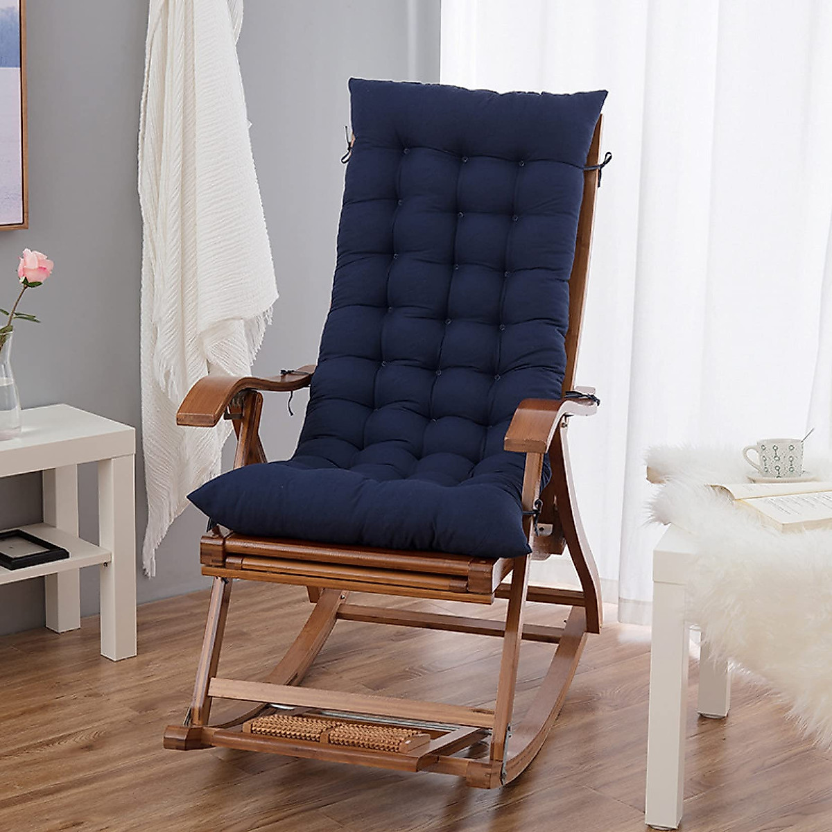 PTONUIC Soft Long Chair Cushion Thicken Rocking Chair Cushion Tatami Pad Recliner Beach Chair Sofa Cushion Floor Mat