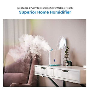 NanoSteamer PRO Professional 4-in-1 Nano Ionic Facial Steamer for Spas - 30 Min Steam Time - Humidifier - Unclogs Pores - Blackheads - Spa Quality - 5 Piece Stainless Steel Skin Kit Included