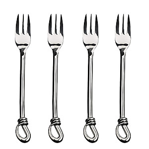Gourmet Settings Twist Cocktail Forks Stainless Steel Set of 4