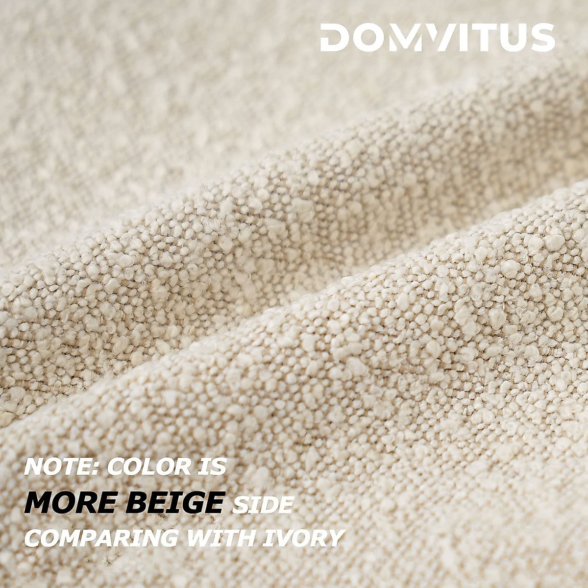 DOMVITUS Luxury Decorative Throw Pillow Cover 18 x 18 Inch Textured Boucle Square Sofa Couch Pillow for Living Room Woven Accent Cushion Case, 1PC, Buttery Cream