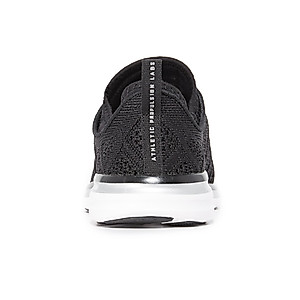 APL: Athletic Propulsion Labs Women's TechLoom Phantom Sneakers, Black/Metallic Silver, 7.5 Medium US
