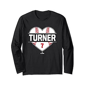 Vintage Baseball Bat Gameday Trea Turner Philadelphia MLBPA Long Sleeve T-Shirt