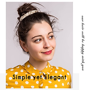 Lolalet Hair Scrunchies Satin Scrunchies for Women, Soft Hair Ties Scrunchy Cute Ponytail Holder Hair Accessories with Elastic Hair Bands for Girls Thick Thin Curly Hair -8 Pack, Style A