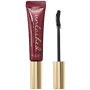 Wander Beauty Unlashed Volume & Curl Mascara - Volumizing, Lash Curling Mascara - 9 in 1 Multitasking Smudge-Proof Makeup - Nourish & Reduce Fallout With Peach Leaf, Vitamin E & B5-0.31 fl oz