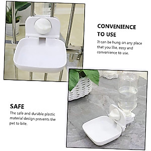 Balacoo 2 pcs automatic feeder bunny water dispenser poultry water bottle pet water dish bunny water fountain rabbit drinking bowl rabbit water bowl white birds plastic hedgehog cage