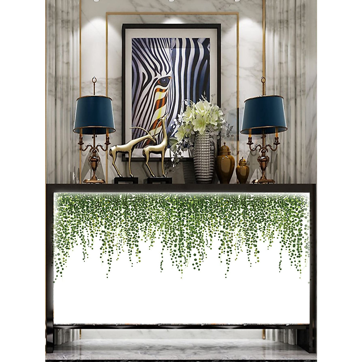 CHANMOL Green Plant Home Decor Wall Stickers 2 Sheets Peel and Stick Leaves Art Murals PVC Decals for Kids Bedroom Nursery Living Room Kitchen Bathroom Removable as Housewarming Birthday Gift