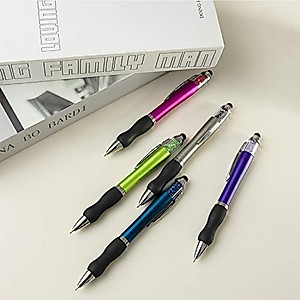 MiSiBao Ballpoint Writing Pens,8 pack(5 count+3 refills) with Stylus Tips 1mm Medium Point Pen Black Ink Pen Stylus Pens for iPads