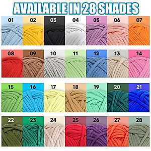 60g White Yarn for Crocheting and Knitting;66m (72yds) Cotton Yarn for Beginners with Easy-to-See Stitches;Worsted-Weight Medium #4;Cotton-Nylon Blend Yarn for Beginners Crochet Kit Making