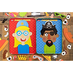 Bendon TS Shure Create Funny Faces Magnetic Activity Tin with Illustrated Magnet Sheets and Playcard 50261