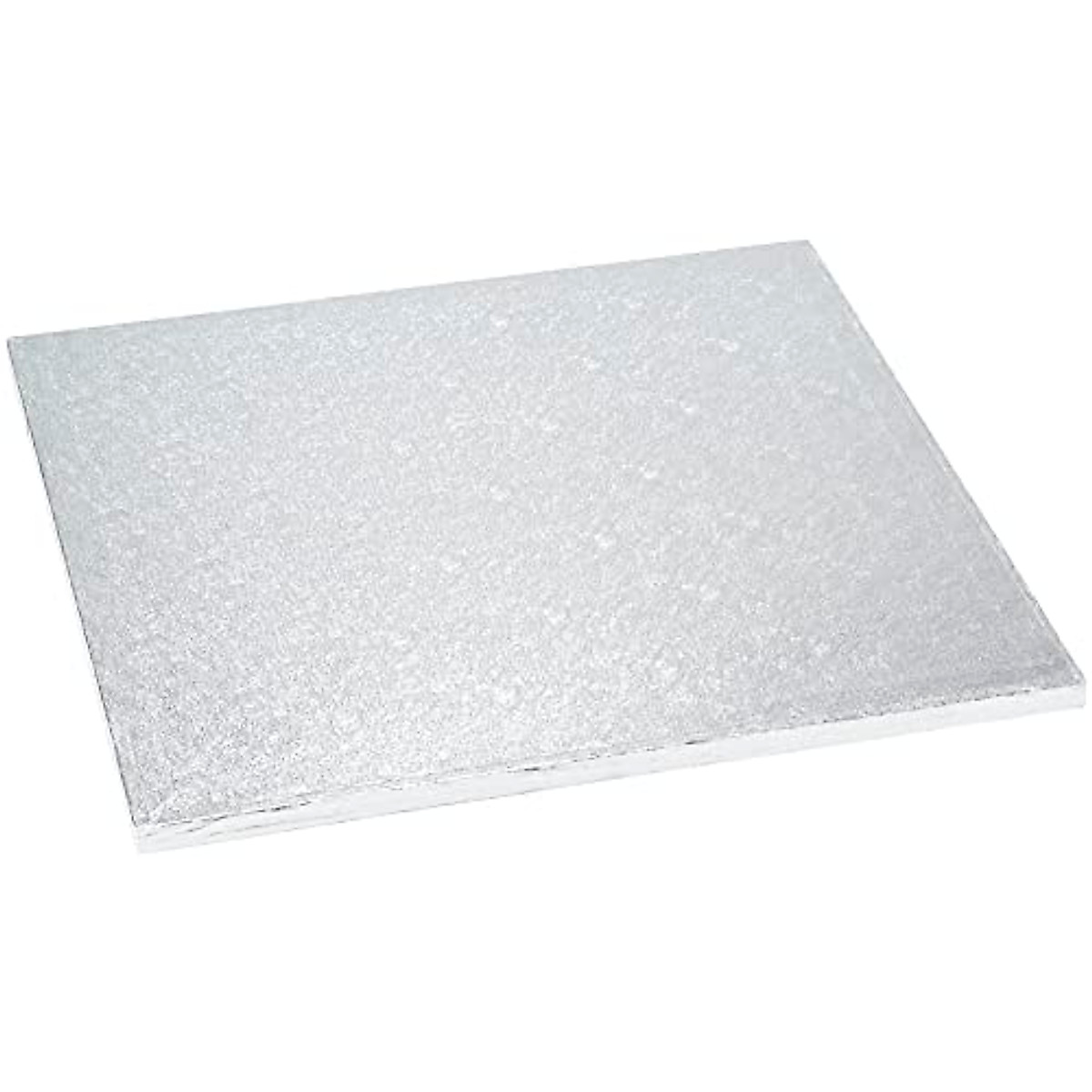 DecoPac Square Cake Drum, Foil Covered Cake Drum, Sturdy Half Inch Thick, Pack of 5, Silver - 14 Inch