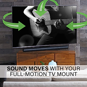 Sanus Soundbar TV Mount Designed for Sonos Arc Sound bar - Height & Depth Adjustable for Dolby Atmos - Universal Compatibility Other TV Mounts - Easy Assembly -OSSATM