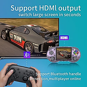 RG353PS Retro Handheld Game Console 3.5'' IPS Screen Linux OS RK3566 64bit Game Player with 128G TF Card Preload 4519 Classic Games Built in 3500mAh Battery Compatible with 5G WiFi and 4.2 Bluetooth