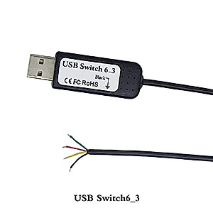 USB Switch Cable 7 to 6PCS Different Pedals DIY USBSWITCH6-6