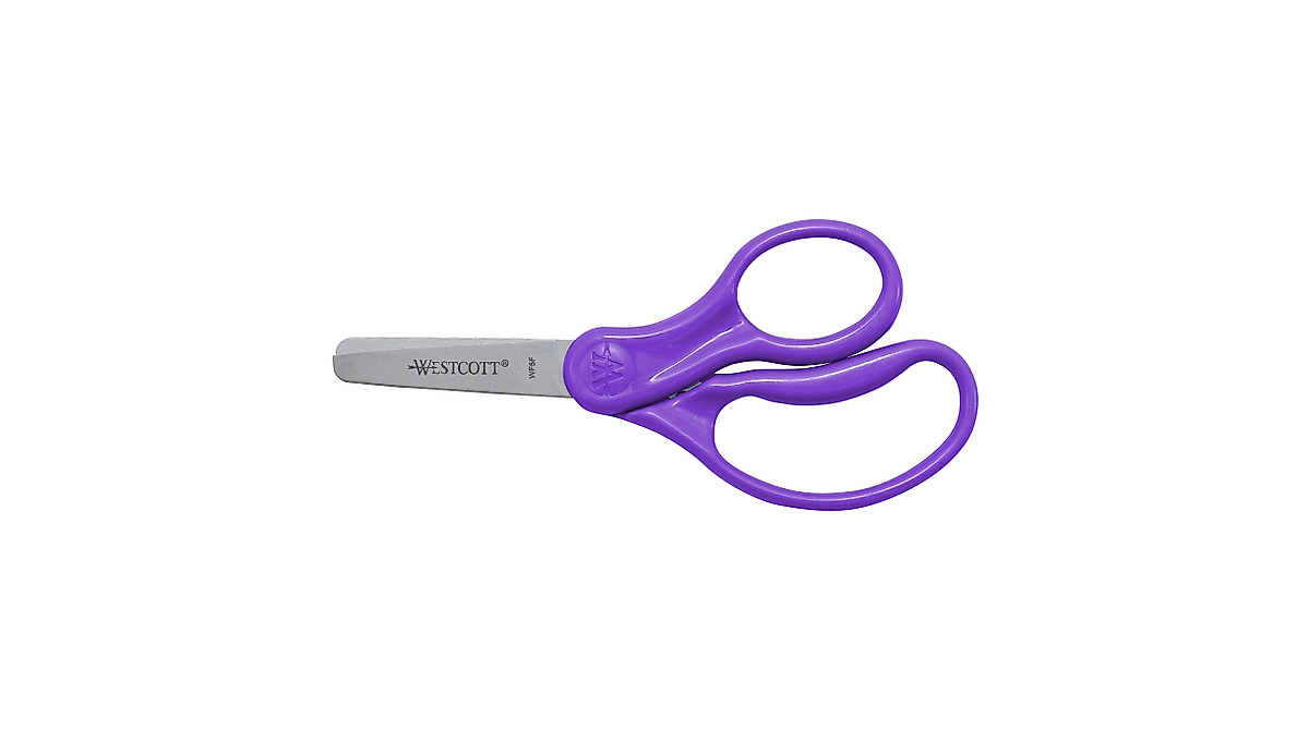 Kids' Safety Scissors - 6-Pack of Colorful, Ambidextrous 5-Inch Blunt Tips
