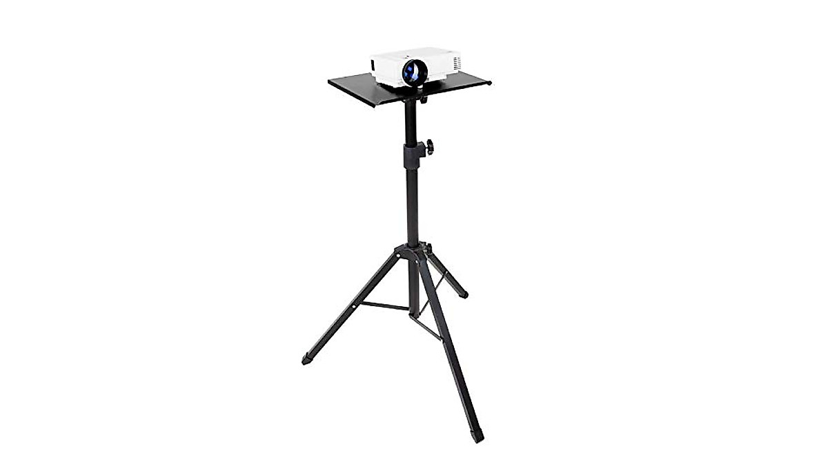 Mount-It! Tripod Projector Stand - Portable & Adjustable DJ Laptop Stand