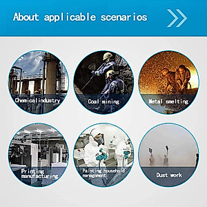 NC Reusable Face Cover Set for Painting Against Dust/Organic Vapors/Smells/Fumes/Sawdust/Asbestos Suitable for Painting,Staining,Car Spraying,Sanding &Cutting