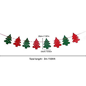 TODOZO Christmas Wall Decor Banner Hanging Bunting Garland Banner Decoration Supplies Wall Banner Hanger (A, One Size)