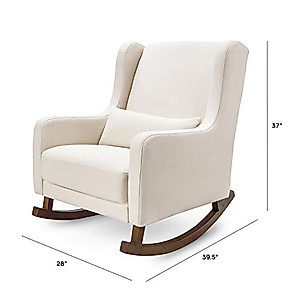 Babyletto Kai Rocker in Performance Natural Eco-Twill, Water Repellent & Stain Resistant, Greenguard Gold and CertiPUR-US Certified