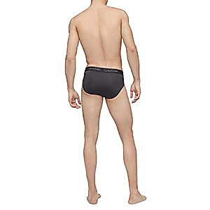 Calvin Klein Men's Micro Stretch 3-Pack Hip Brief, 3 Black, M