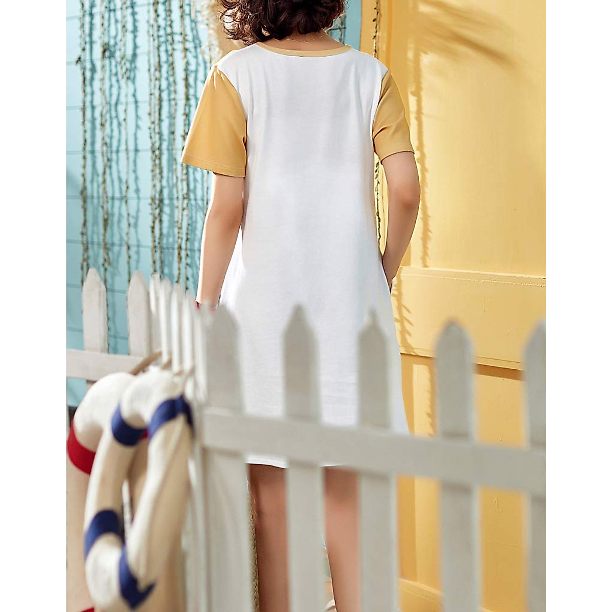 Hupohoi Big Girls' Cute Cartoon Sleepshirt Lovely Corgi Nightgowns Summer Sleepwear Corgi 14(US 11-13 Years)