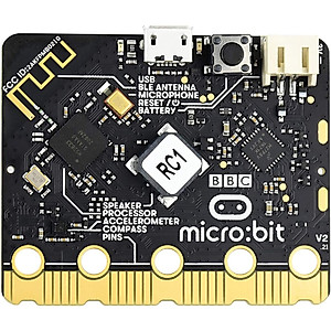 Microbit V2 Starter Kit with IoTCrazy© Frosted Protective Case, Official BBC Micro:bit v2.21 Board, Built-in Speaker and Microphone