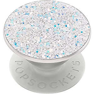 PopSockets Phone Grip with Expanding Kickstand, Glitter PopGrip - White