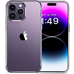 JJGoo Compatible with iPhone 14 Pro Max Case Clear, Soft Shockproof Protective Slim Thin Bumper Cover Transparent Phone Cases