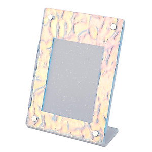 Desktop Picture Frame, Picture Frame Stable Placement Personalized Clear Acrylic Simple Cleaning for Home (Dazzling Color (Stone Head Pattern))