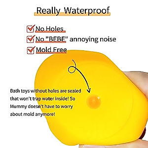Rubber Funny Ducks/Duckies Waterproof No Bebe Noise Bath Toy Without Hole or with No Hole Student Office Desktop Decor IT Programmer Funny Partner Rubber Duckies in Bulk