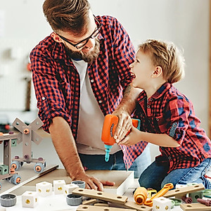 Kids Tools Set, SWGIEEI 144 PCS Toddler Tool Box with Tools & Electronic Toy Drill, Pretend Play Toddler Tolls, Toy Tools for Kids Boys Girls Ages 3,4,5,6,7,8 Years Old