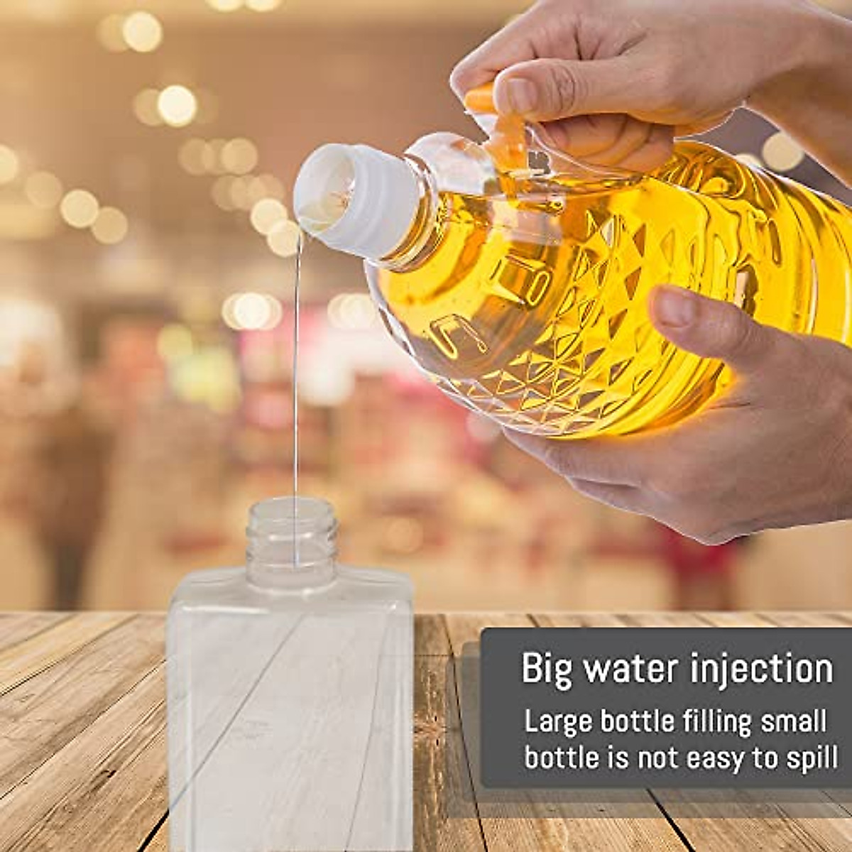 LELE LIFE 4Pcs Small Oil Dispenser Bottle for Camping, 3.4oz Leak-Proof Squeeze Condiment Bottle with Twist Top Cap, Liquid Condiment Container Dispensing Bottles for Oil Soy Sauce Vinegar